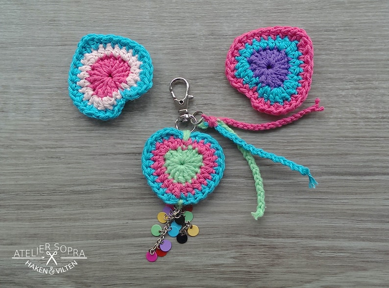 Crochet Heart Pattern for Keyring, Brooche or Hairclip - Etsy