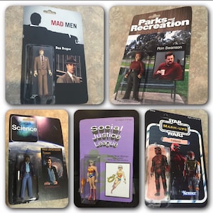 Made-to-order Personalized Unique Retro 4" Action Figure on Custom Card ...