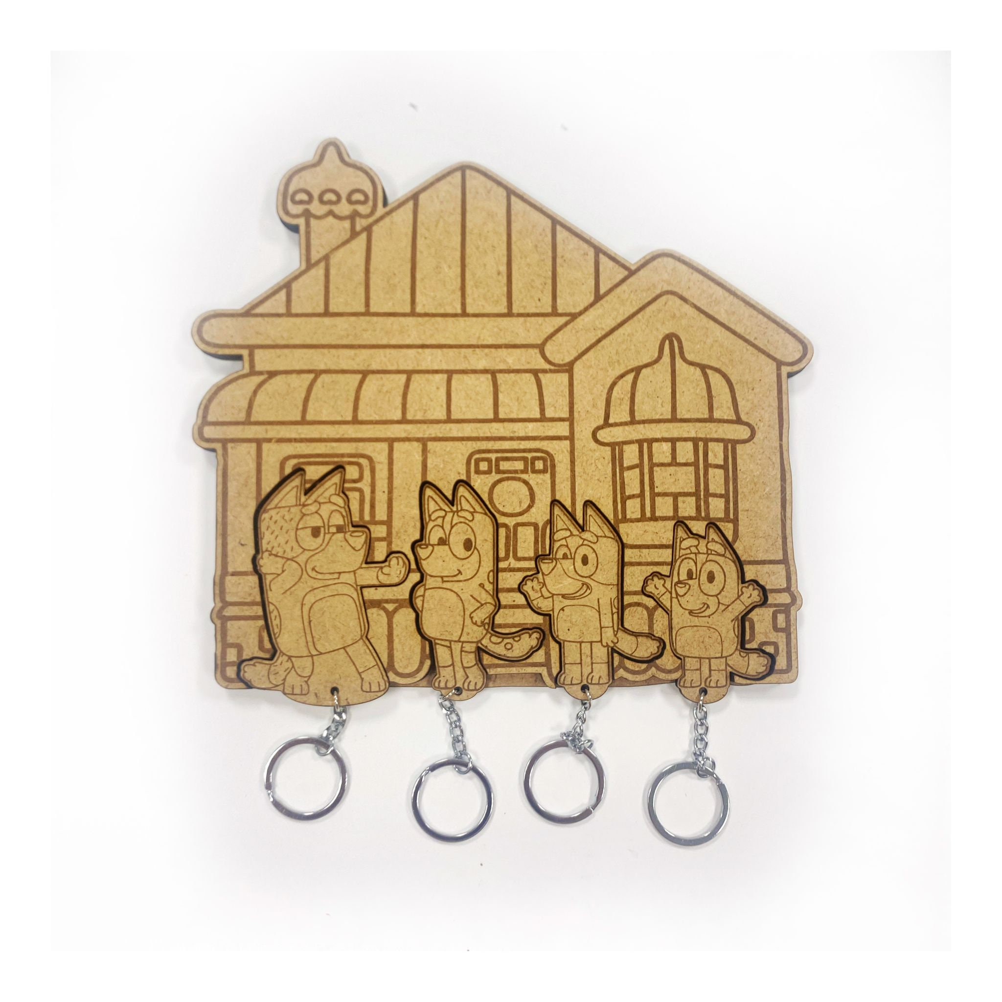 Bluey. Archivo corte LASER llavero. Porta llaves. Laser CNC. SVG, dxf ...