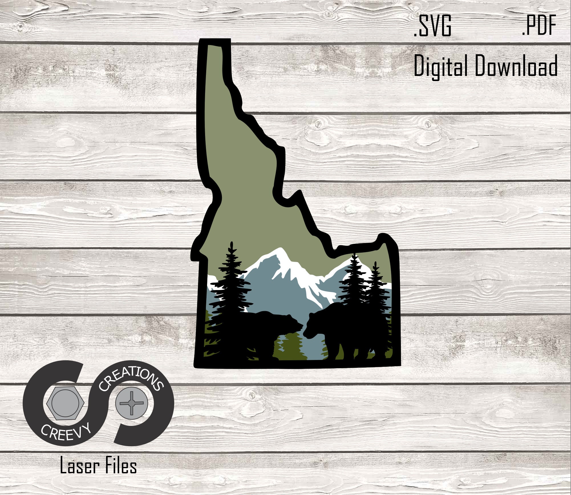 Idaho - Layered Sign - Digital Download, Laser Cut File, Home Decor ...