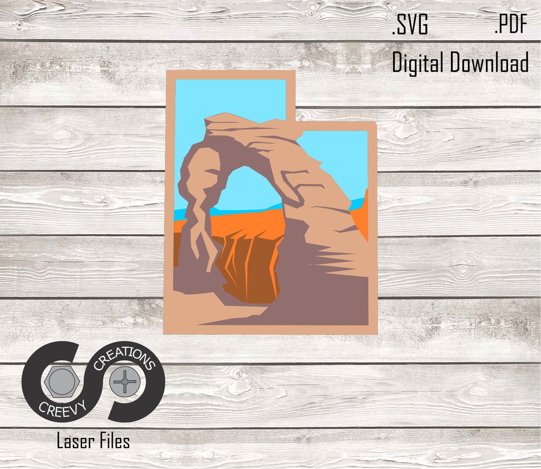 Utah - Layered Sign - Digital Download, Laser Cut File, Home Decor ...