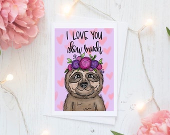 Sloth card | Etsy