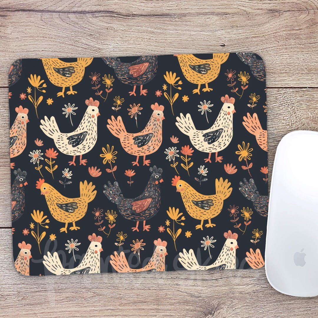 Mouse Pad | Home Office Decor | Chicken Desk Accessories | Coworker ...