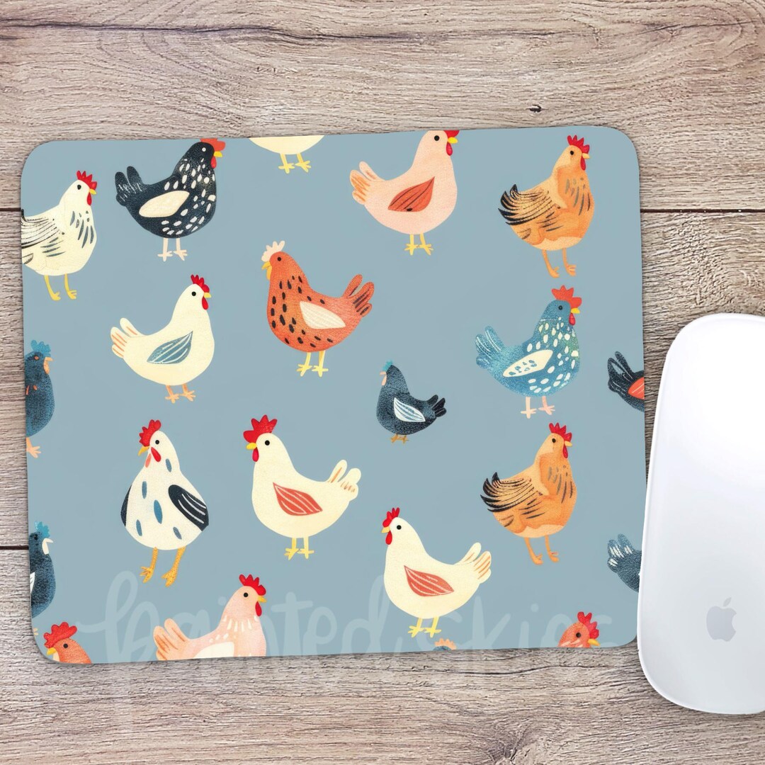 Mouse Pad | Home Office Decor | Chicken Desk Accessories | Coworker ...