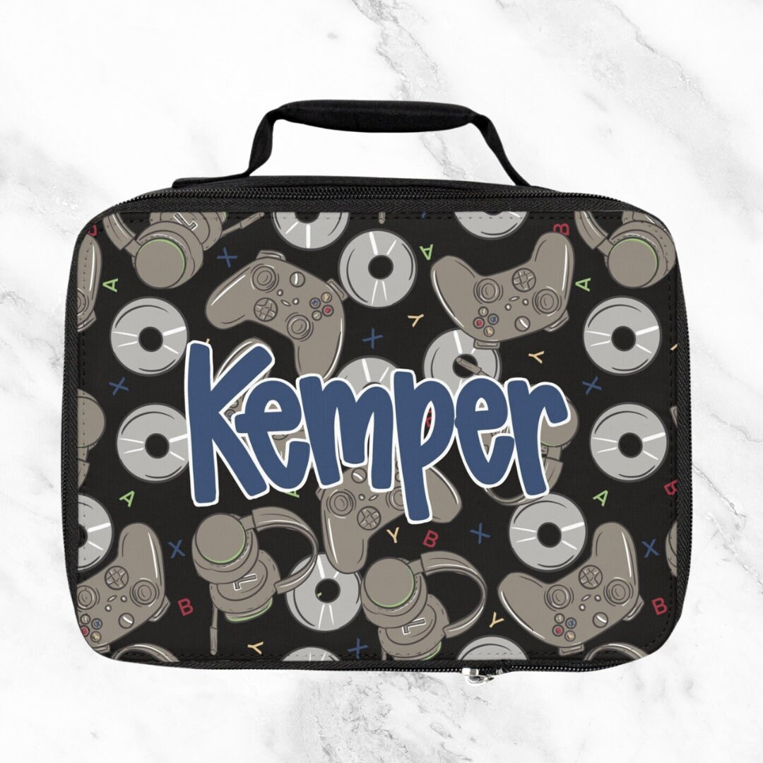 Personalized Lunch Box | Custom Insulated Lunch Bag | Video Game | Back ...