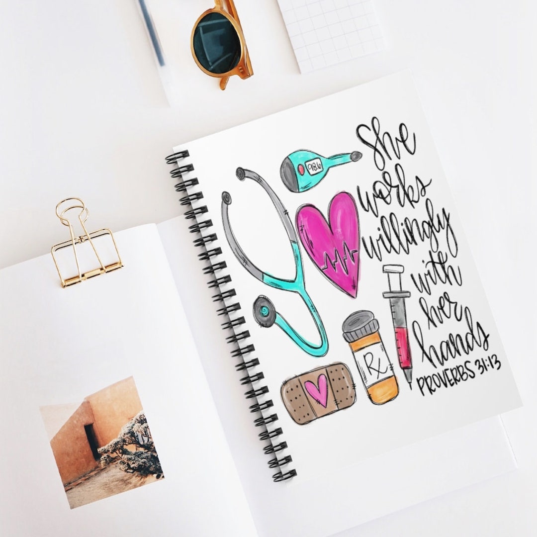 Nurse Notebook | Student Nurse Gift | Christian Nurse Gift | Proverbs ...