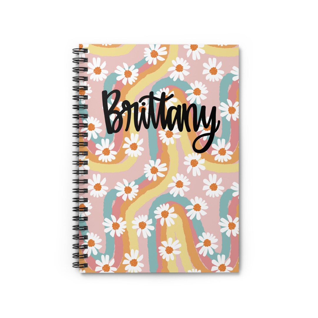 Personalized Floral Notebook | Spiral Lined Notebook | Cute Gift for ...