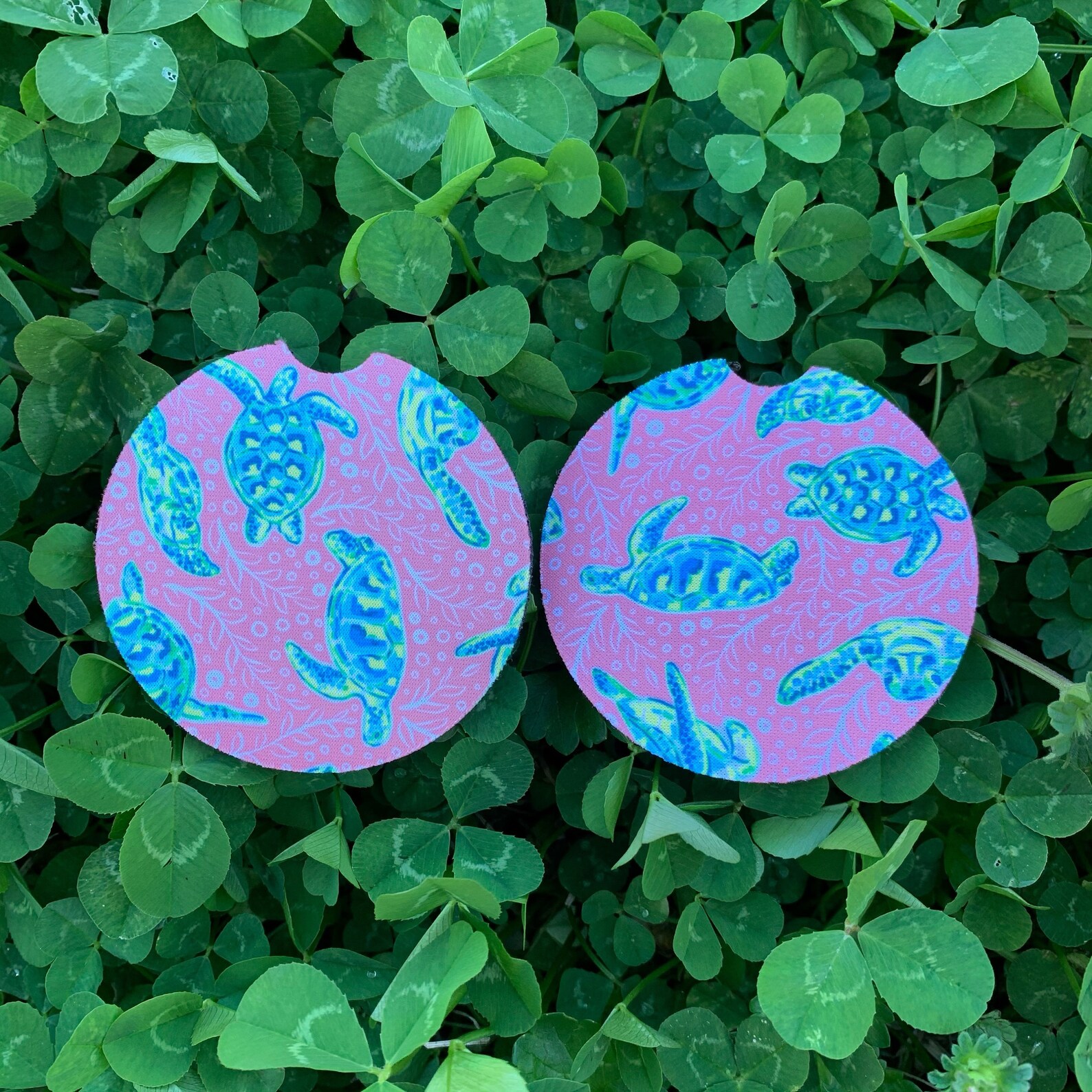 Sea Turtle Car Coaster Set of 2 Coasters Easter Gift - Etsy
