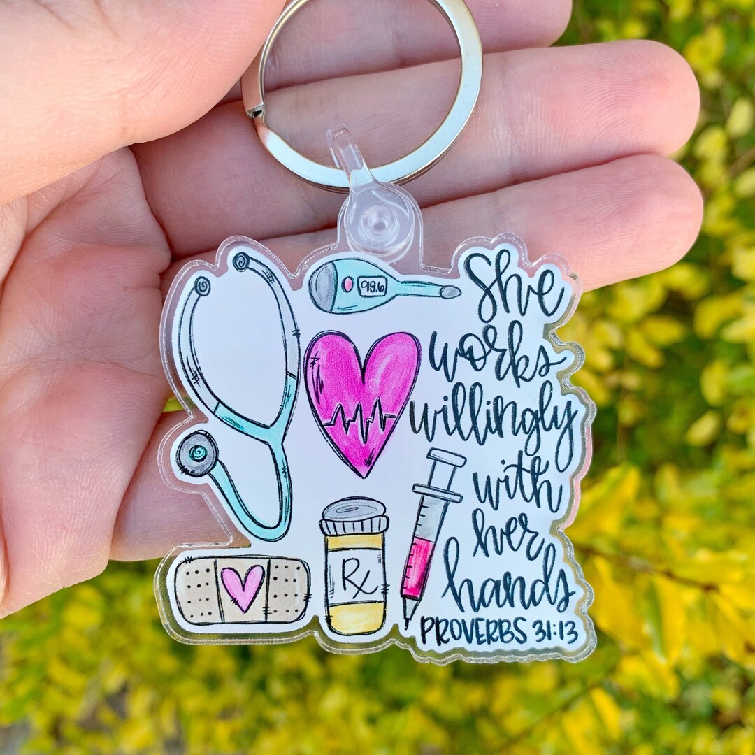 Nurse Key Chain | Nursing | RN | LPN | Keychain | Nursing School Gift ...