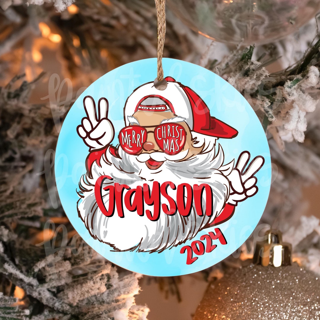 Personalized Santa Claus Christmas Ornament | Custom Ornament ...
