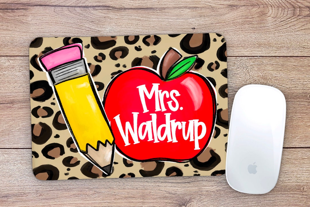 Personalized Teacher Mouse Pad Office Decor Custom Teacher Gift ...