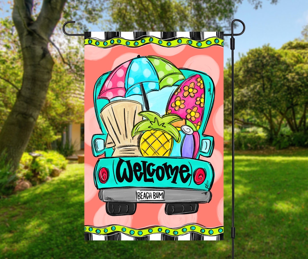 Summer Garden Flag | Beach House Decor | Mothers Day Gift | RV Campsite ...
