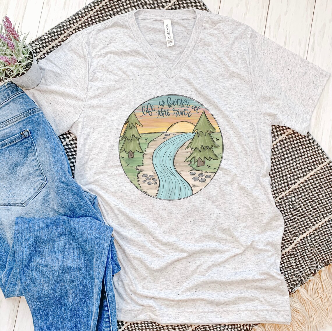 River Summer T-shirt Cute River Tee Summer Time Apparel - Etsy