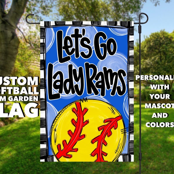 Softball Garden Flag - Etsy