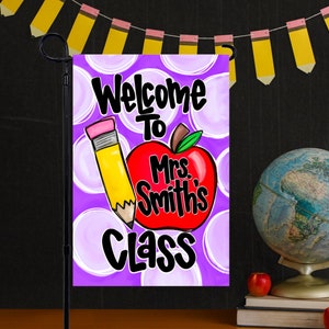 Custom Teacher Flag | Classroom Decor | Personalized Teacher Gift ...