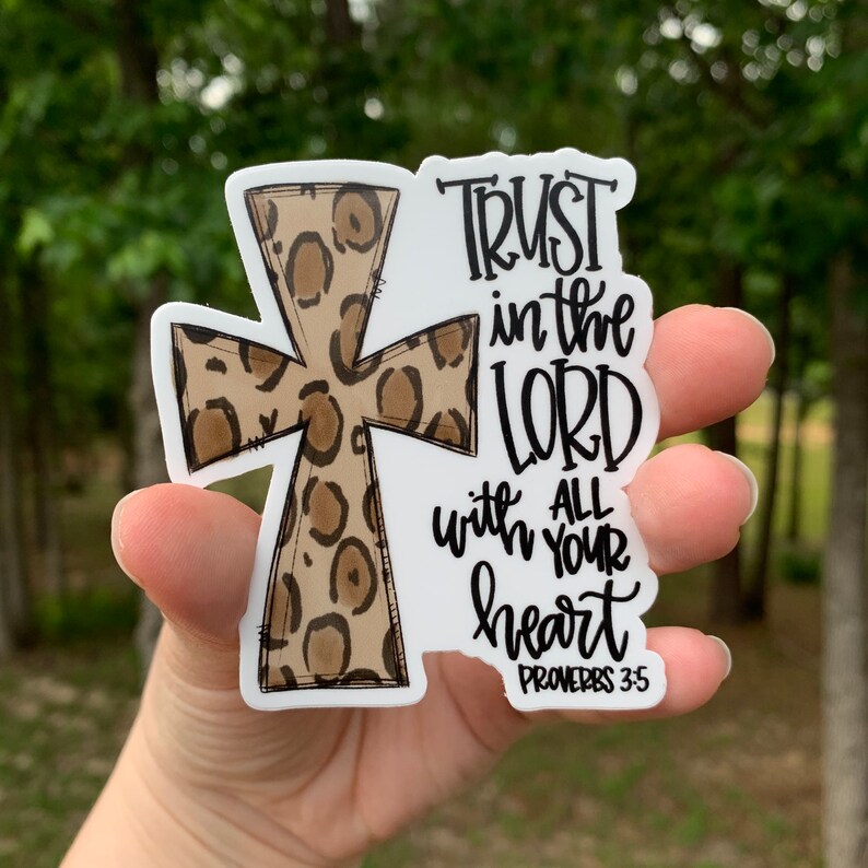 Leopard Cross Sticker Laptop Sticker Sticker Collector - Etsy