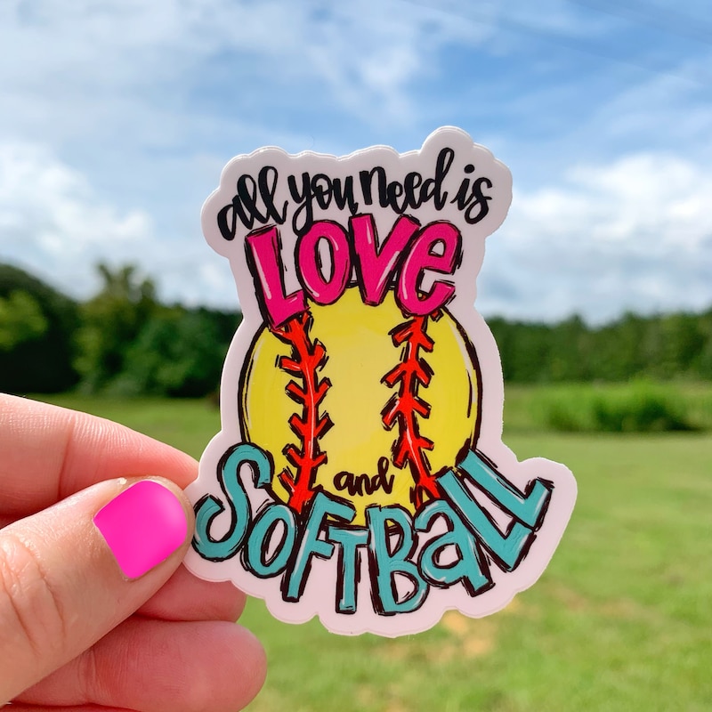 Softball Sticker - Etsy