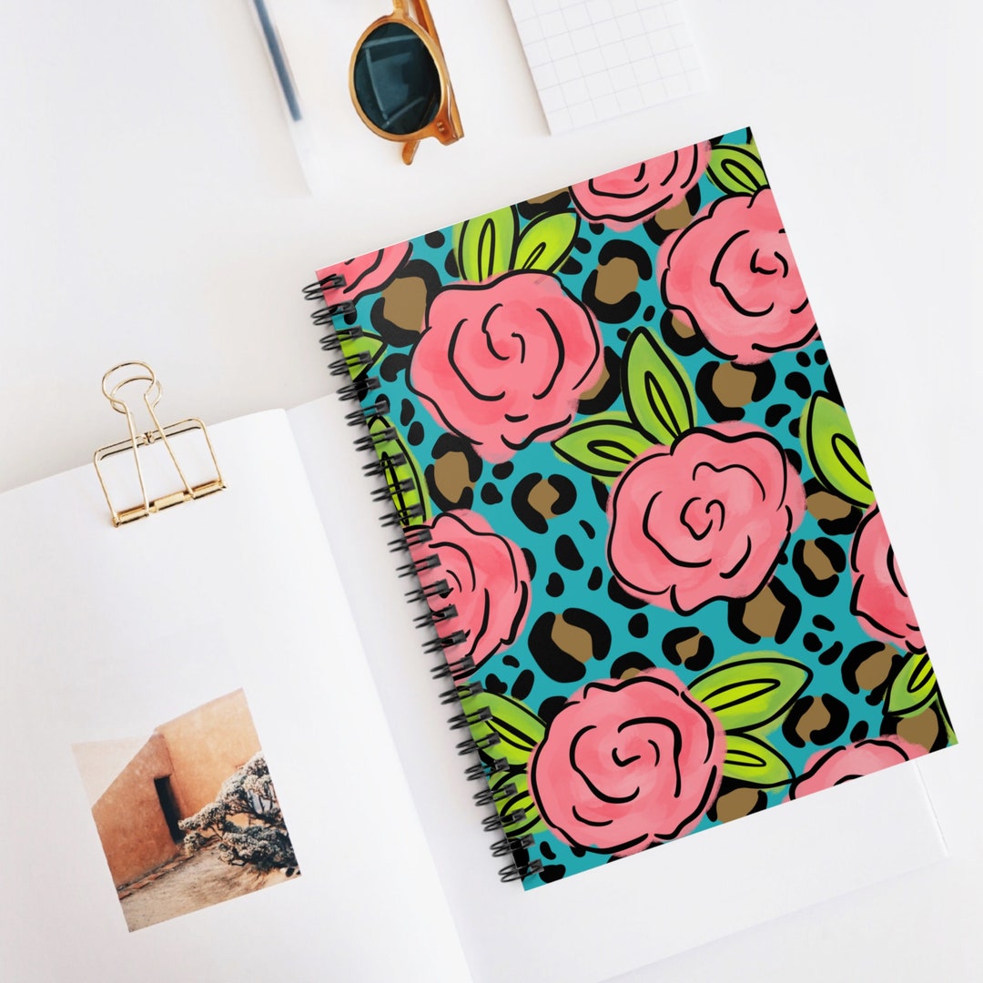 Floral Leopard Spiral Notebook | Keepsake Journal | Notebook for Church ...