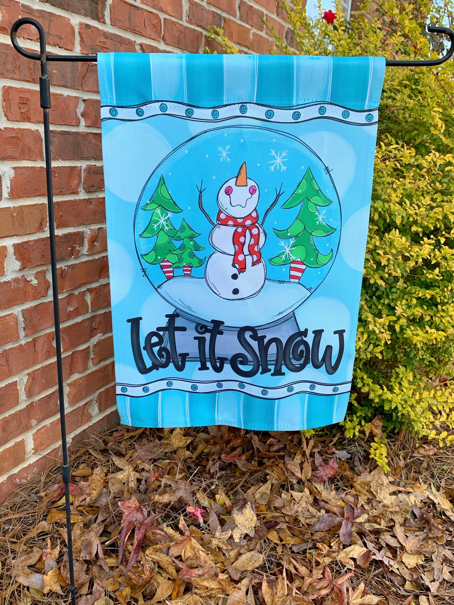 Snowman Garden Flag | Yard Decor | Christmas Gift | Let It Snow ...