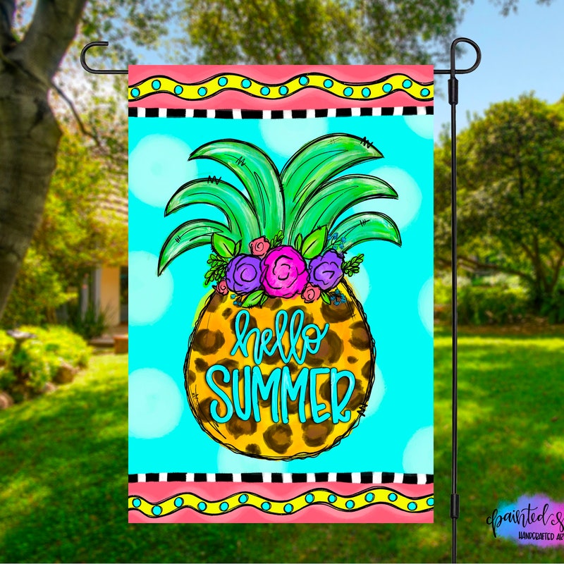 Pineapple Garden Flag - Etsy