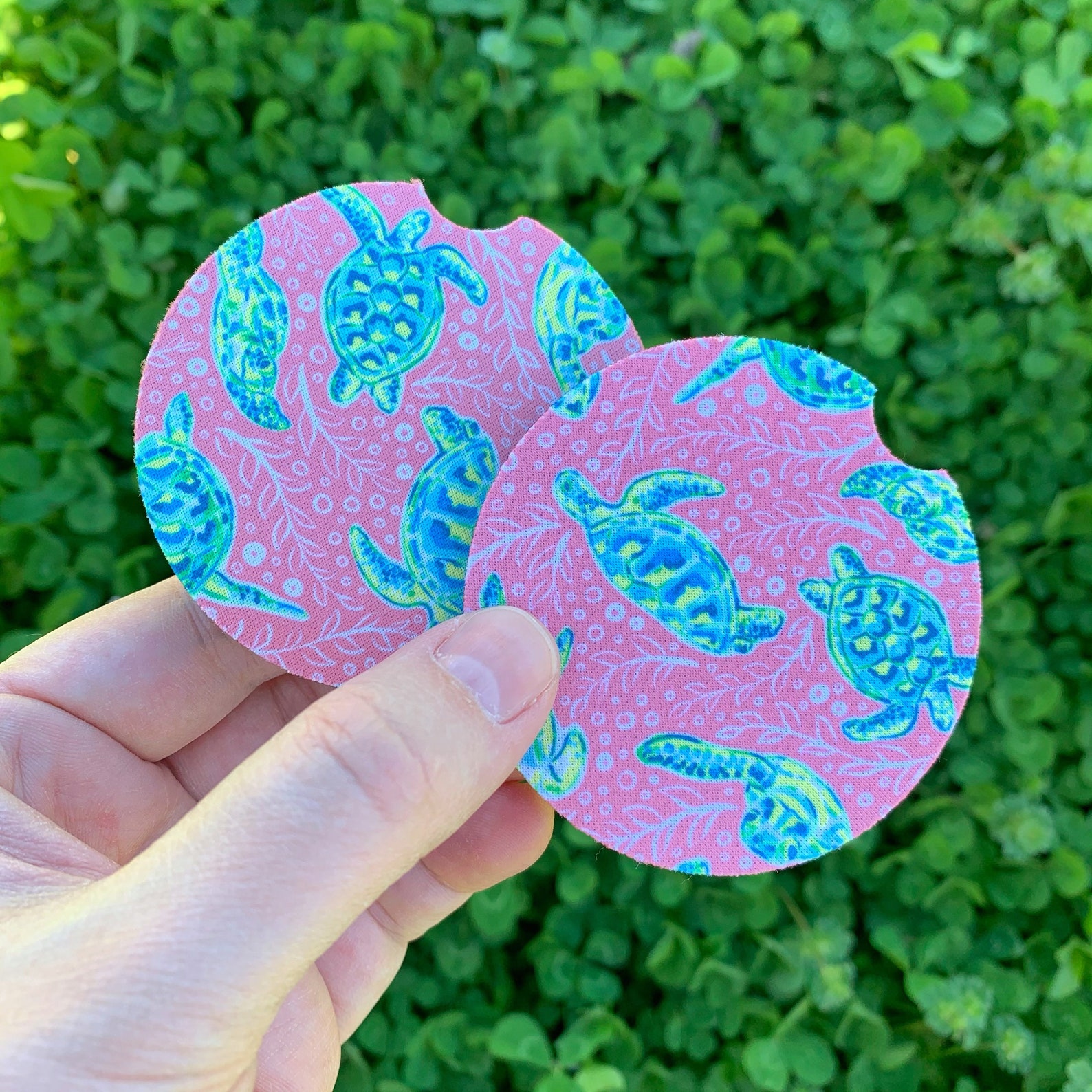 Sea Turtle Car Coaster Set of 2 Coasters Easter Gift - Etsy