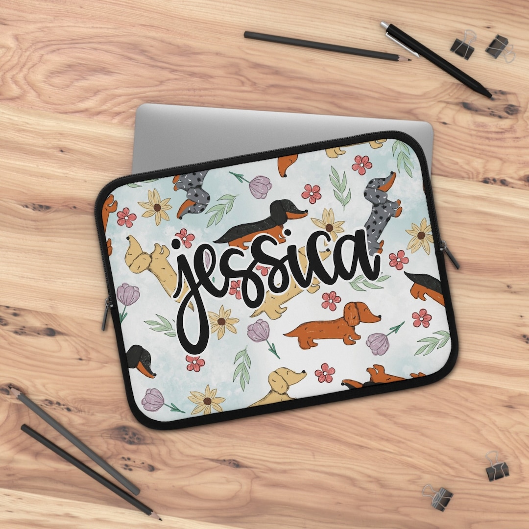 Personalized Dachshund Laptop Sleeve | Custom Laptop Cover | iPad ...