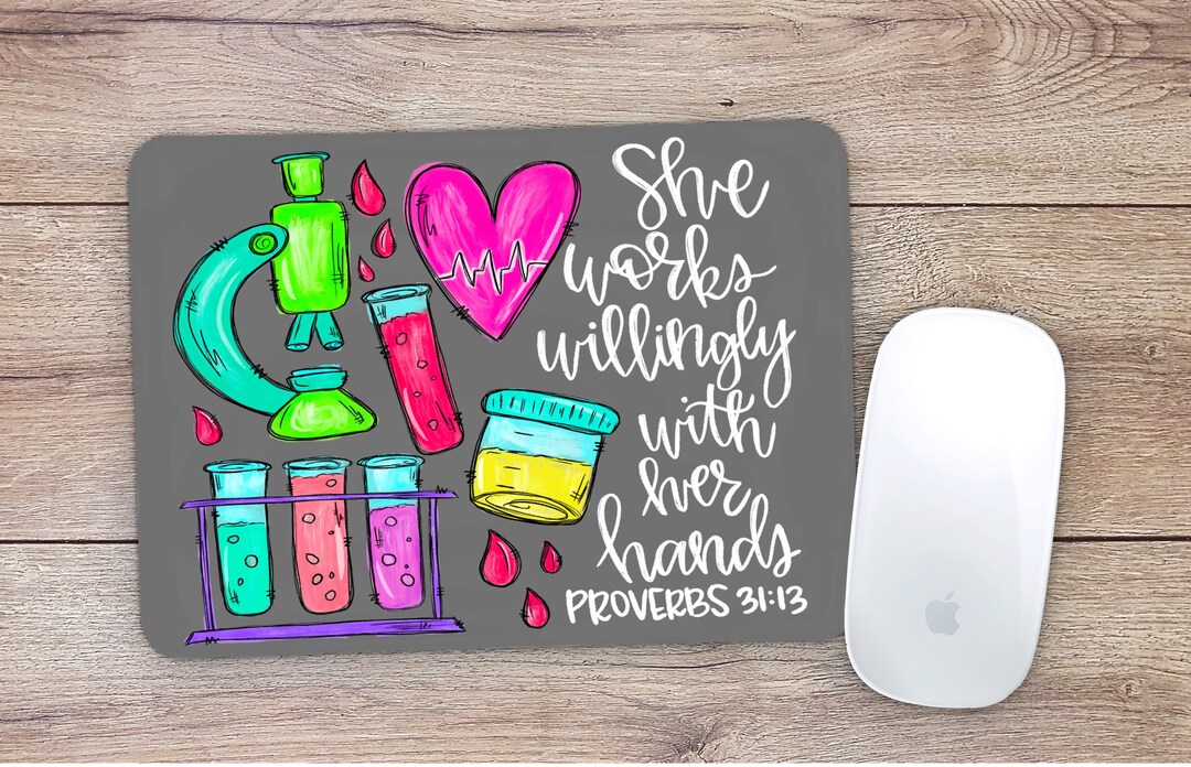 Medical Lab Tech Mouse Pad | Office Decor | Desk Accessories ...