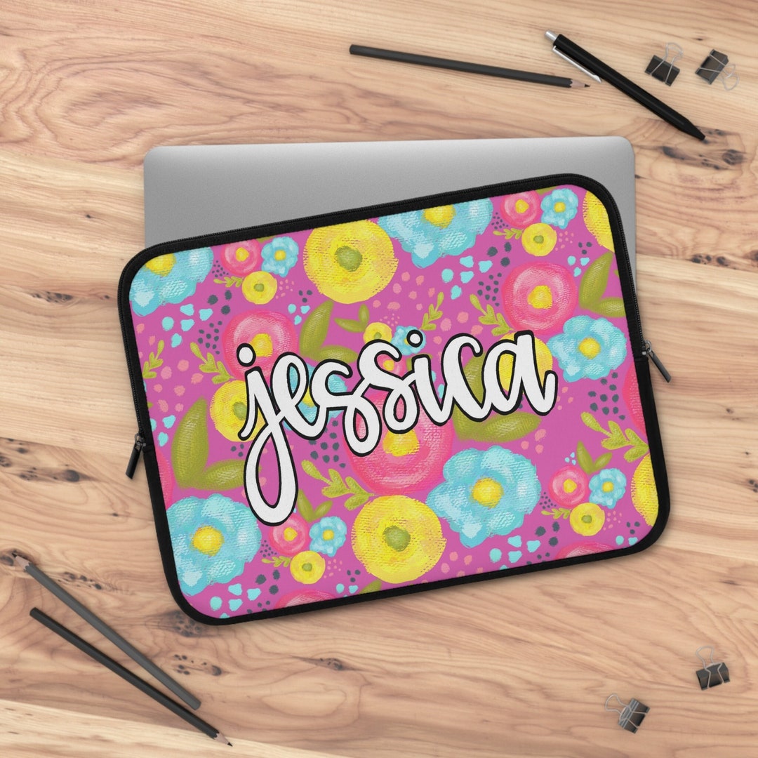 Personalized Floral Laptop Sleeve | Custom Laptop Cover | iPad Sleeve ...