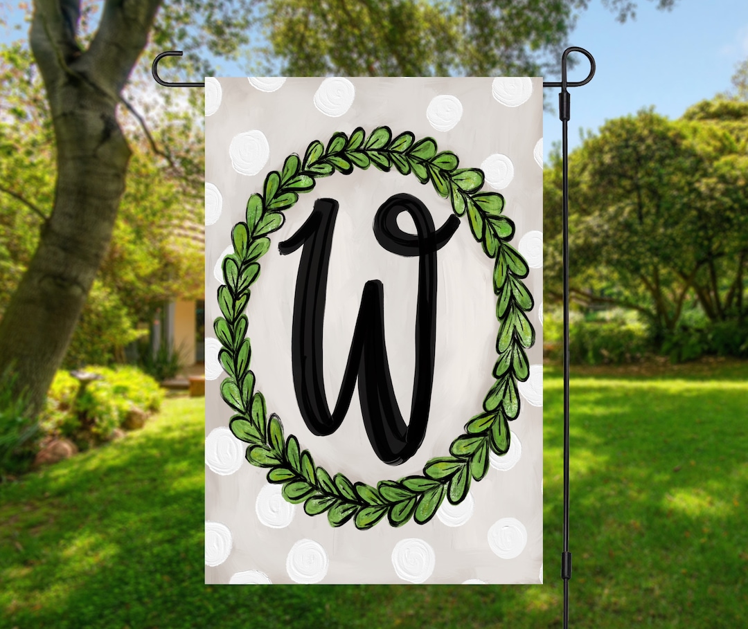 Personalized Initial Garden Flag | Yard Decor | Garden Sign | Spring ...