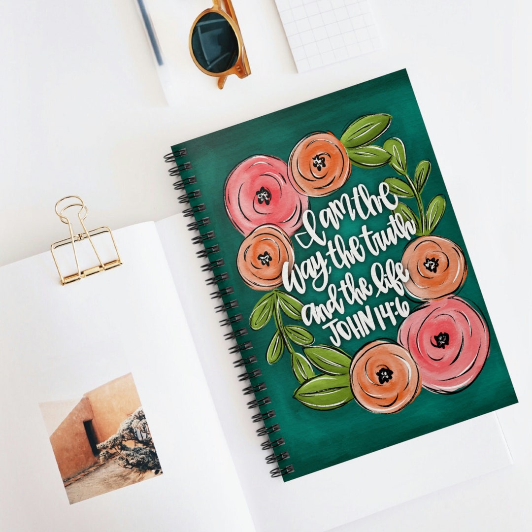 Christian Notebook | Bible Verse Floral Notebook | Keepsake Journal ...