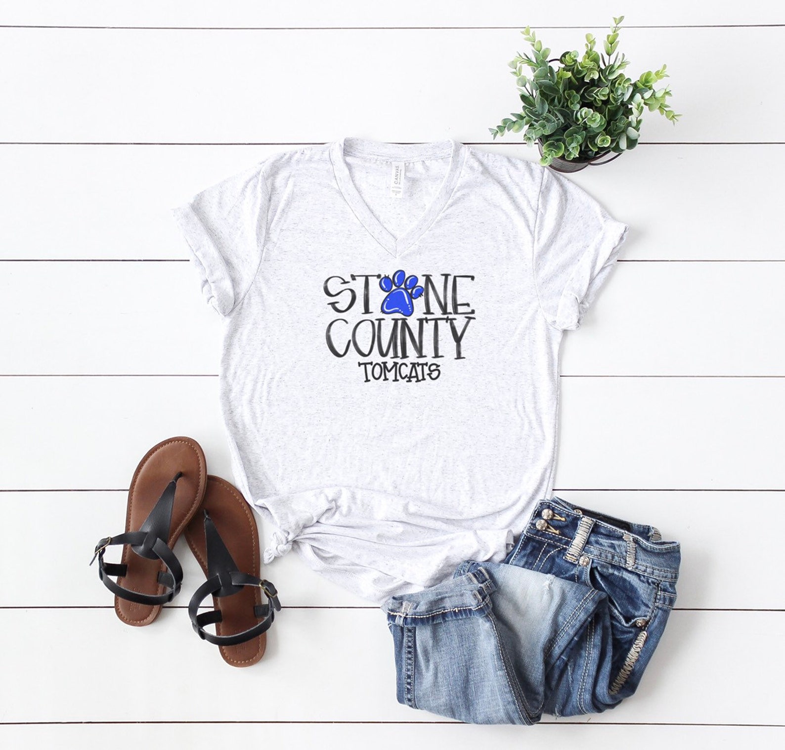 Stone County Tomcats Graphic Tee / Spirit Shirt / Stone / High School ...