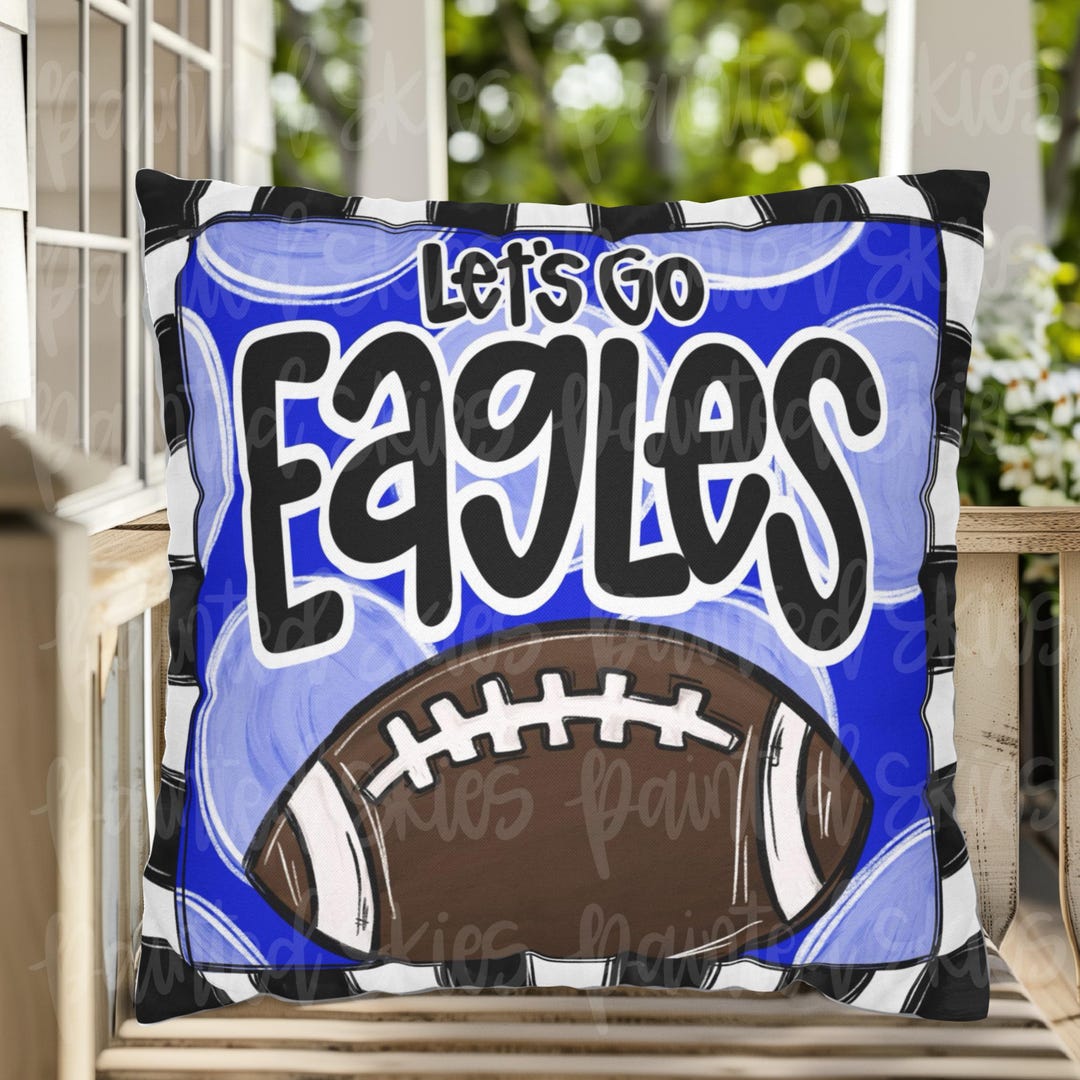 Football Team Mascot Pillowcase, Custom Sports Pillow Cover, Team ...