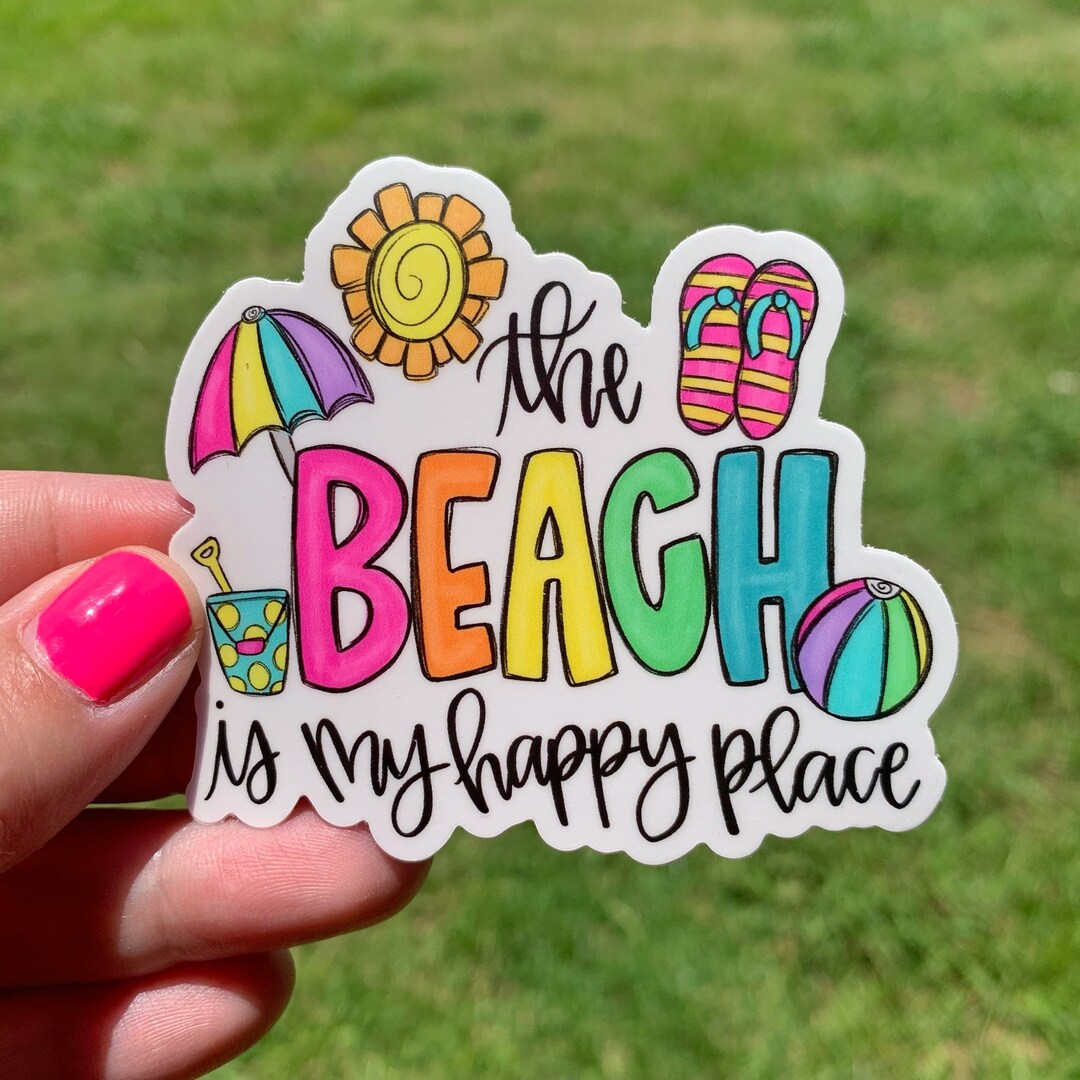 Beach Vinyl Sticker | Laptop Sticker | Sticker Collector | Vinyl Decal ...