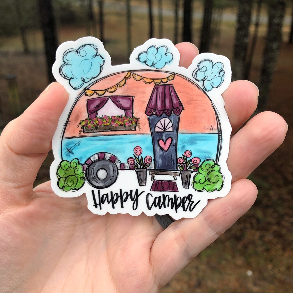 Happy Camper Sticker Laptop Sticker Sticker Collector | Etsy