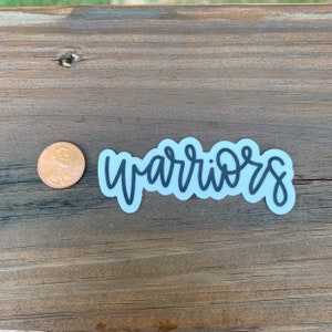 Warriors Sticker | Mascot | Laptop Sticker | Sticker Collector | Vinyl ...