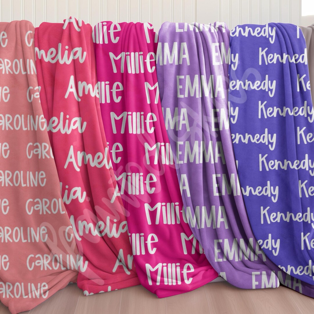 Personalized Name Blanket | Girl Blanket Gift | Custom Baby Blanket ...