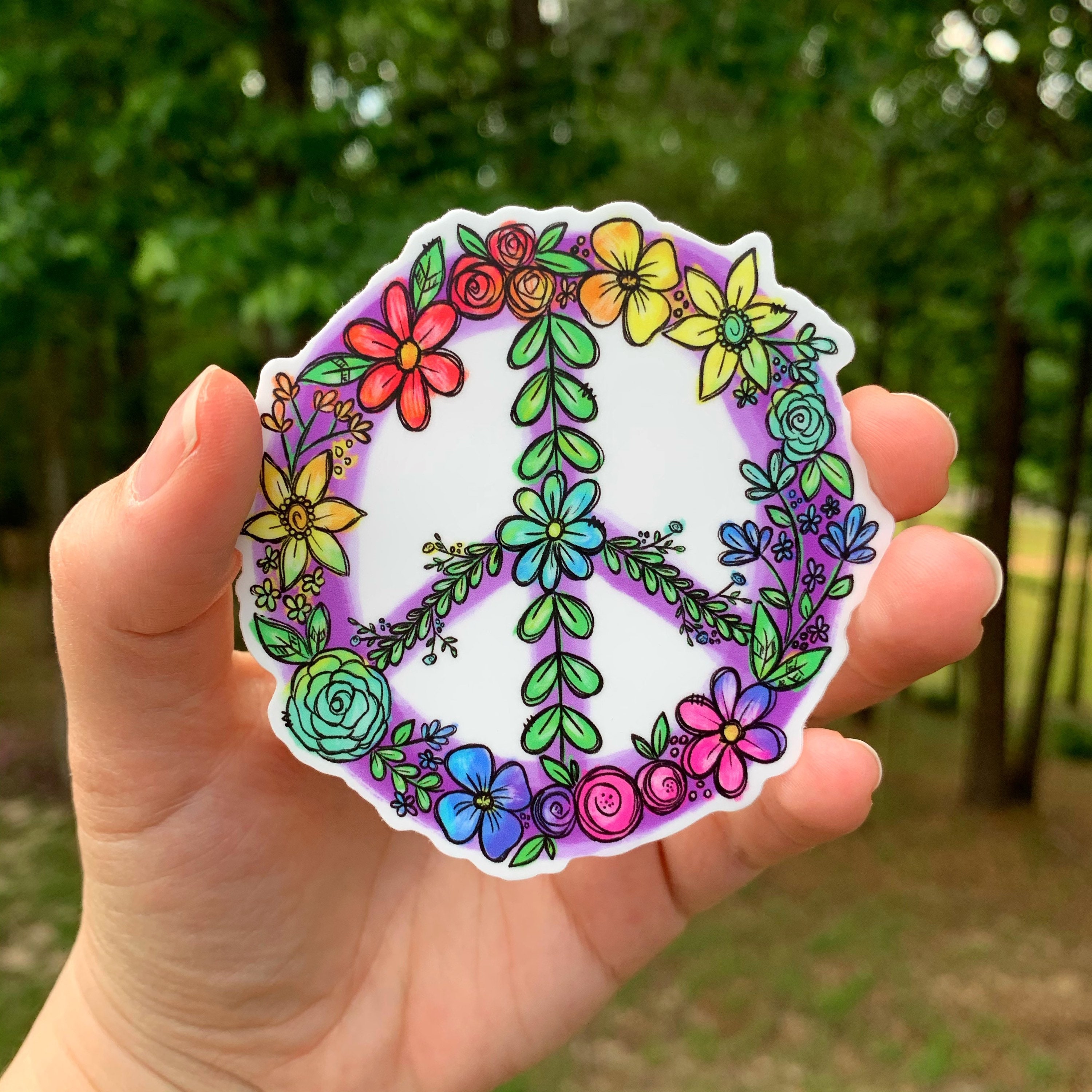 Peace Sign Sticker Laptop Sticker Sticker Collector - Etsy