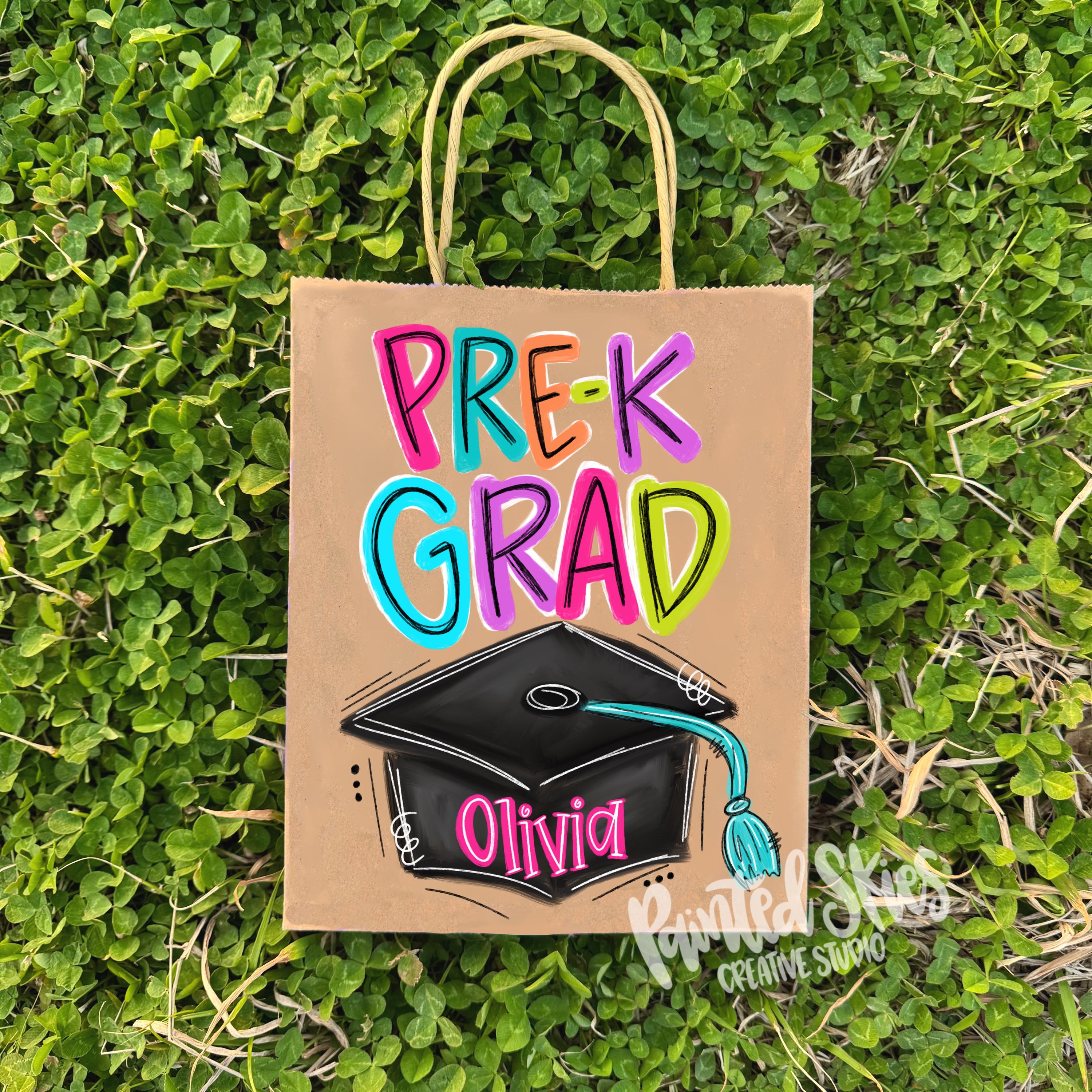 Hand Painted Graduation Gift Bag - Etsy