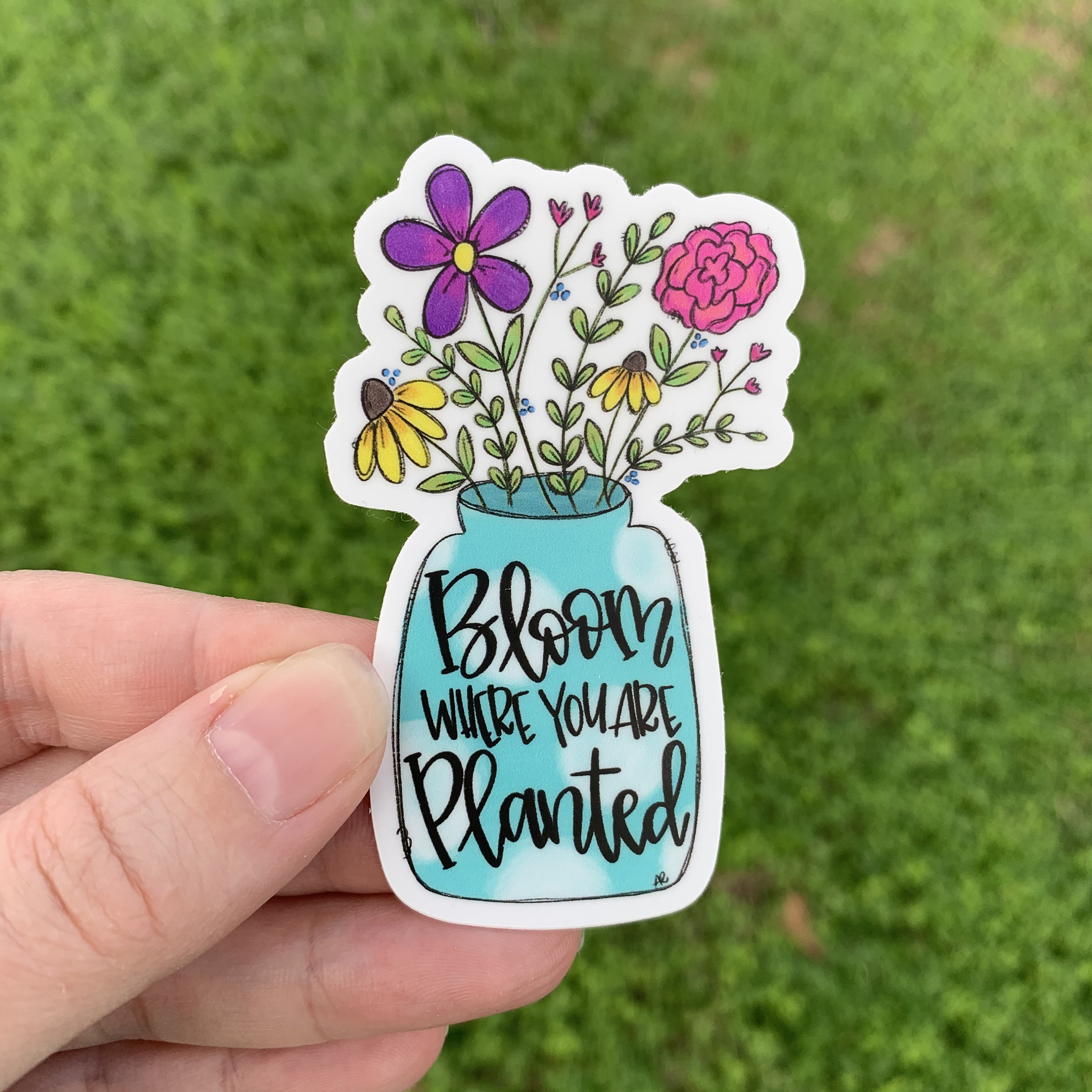 Flower Vase Sticker Laptop Sticker Flower Sticker Vinyl | Etsy