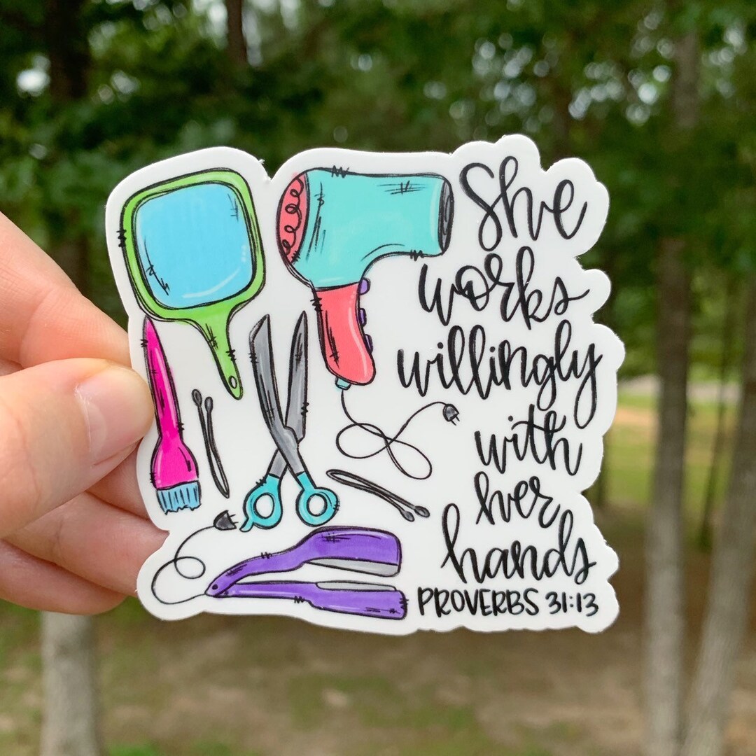 Hair Stylist Sticker | Cosmotologist | Laptop Sticker | Sticker ...