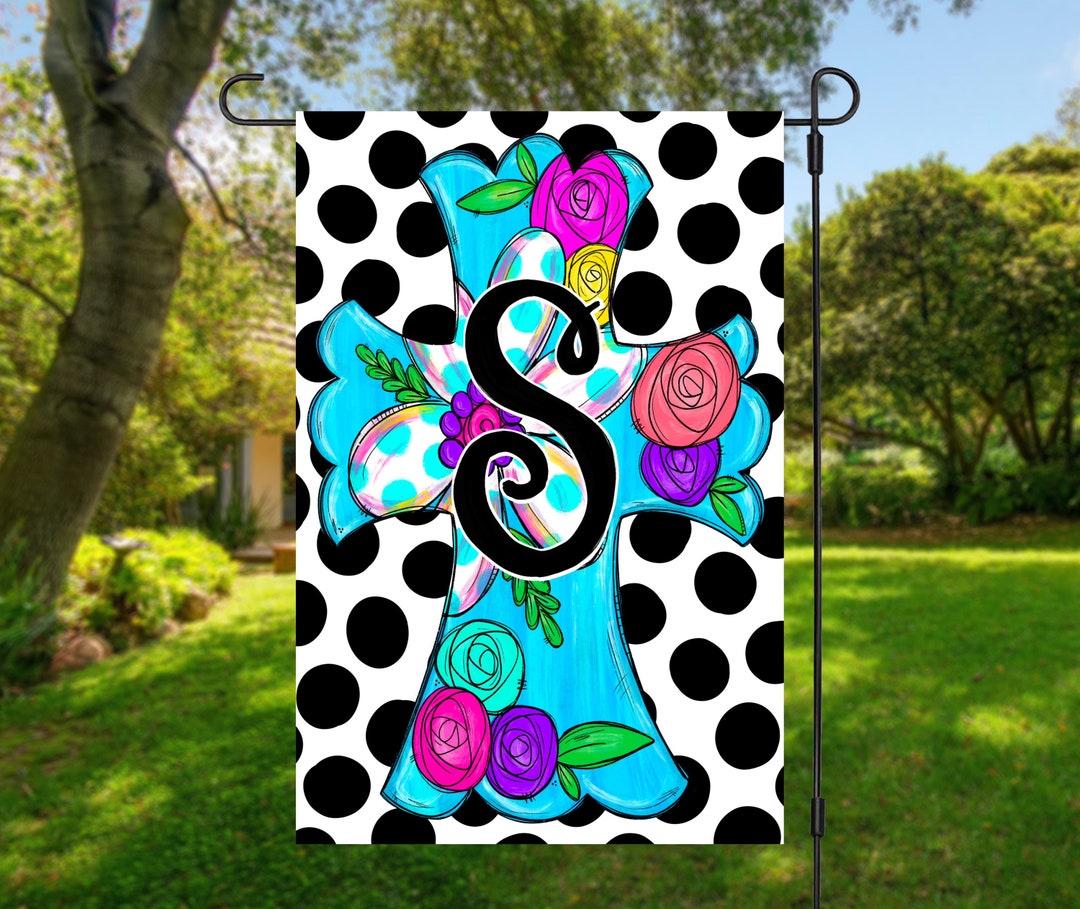 Personalized Initial Garden Flag | Yard Decor | Garden Sign | Spring ...