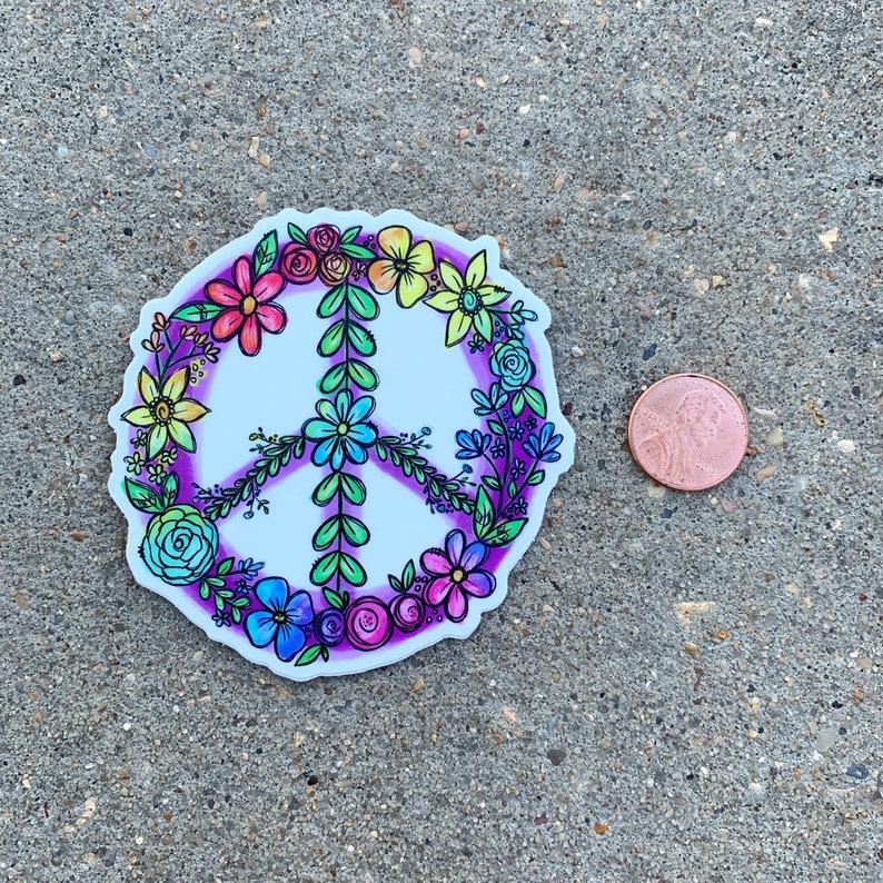 Peace Sign Sticker | Laptop Sticker | Sticker Collector | Vinyl Sticker ...