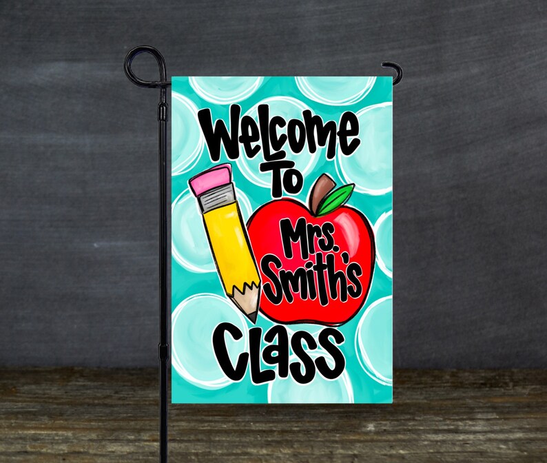 Custom Teacher Flag Classroom Decor Personalized Teacher - Etsy