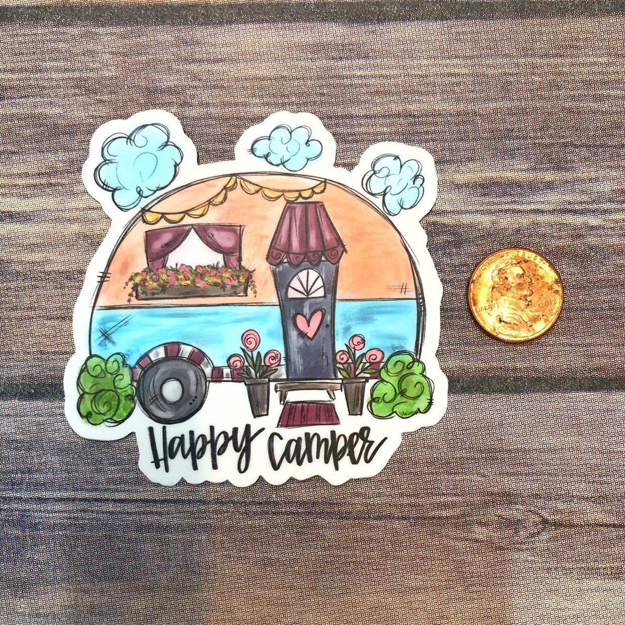 Happy Camper Sticker Laptop Sticker Sticker Collector | Etsy