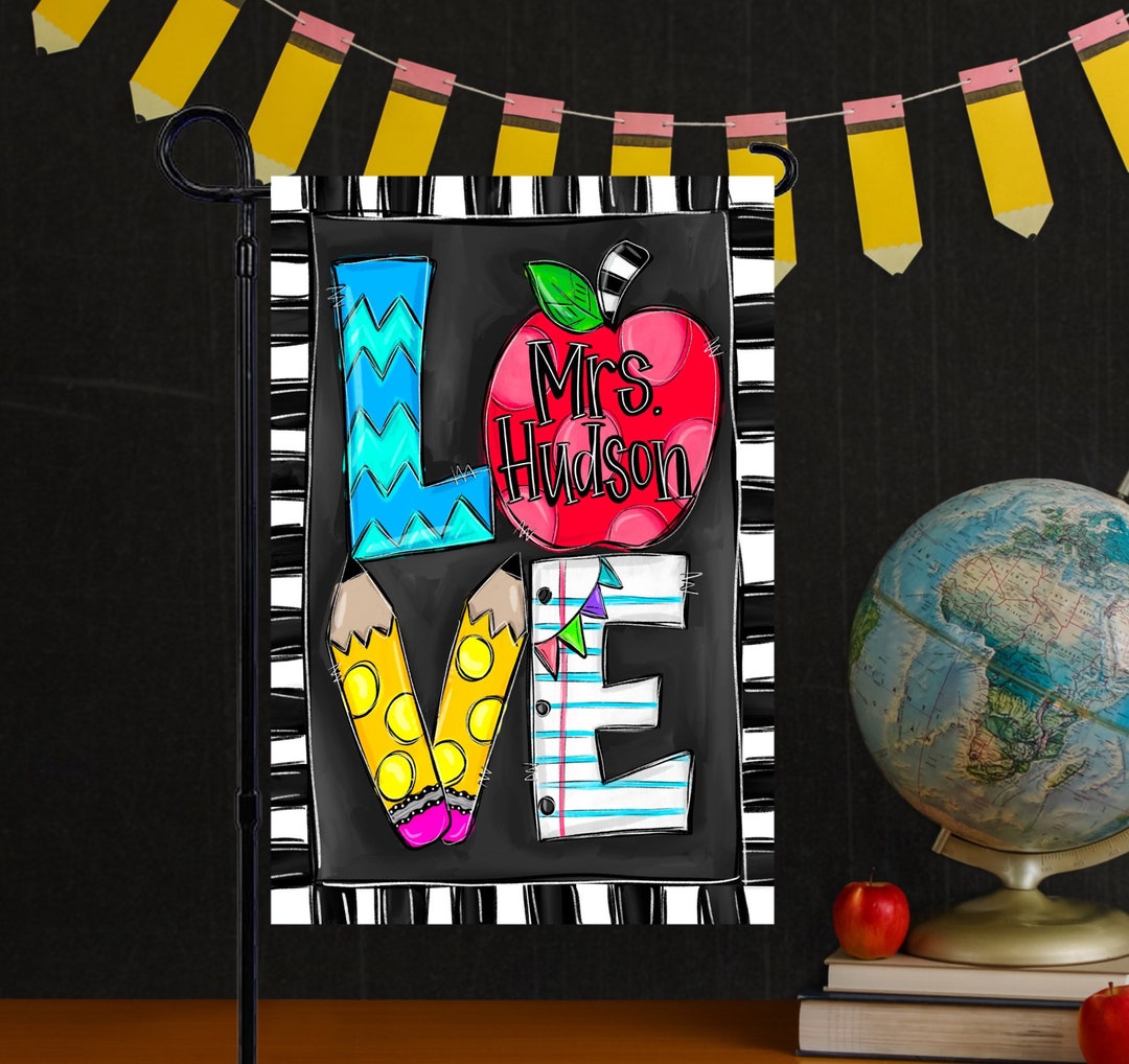 Custom Teacher Flag | Classroom Decor | Personalized Teacher Gift ...