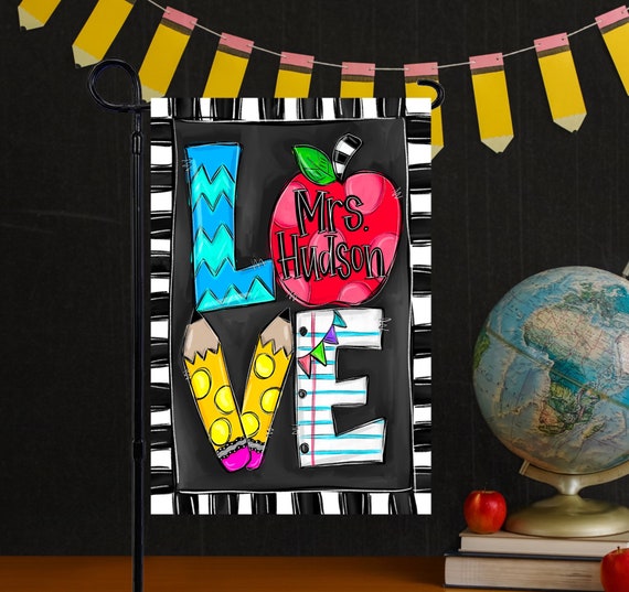 Custom Teacher Flag Classroom Decor Personalized Teacher - Etsy