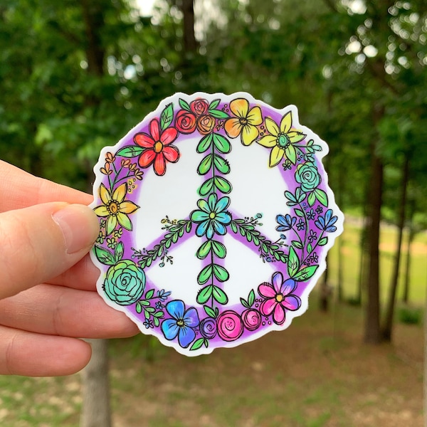 Peace Sign Stickers - Etsy