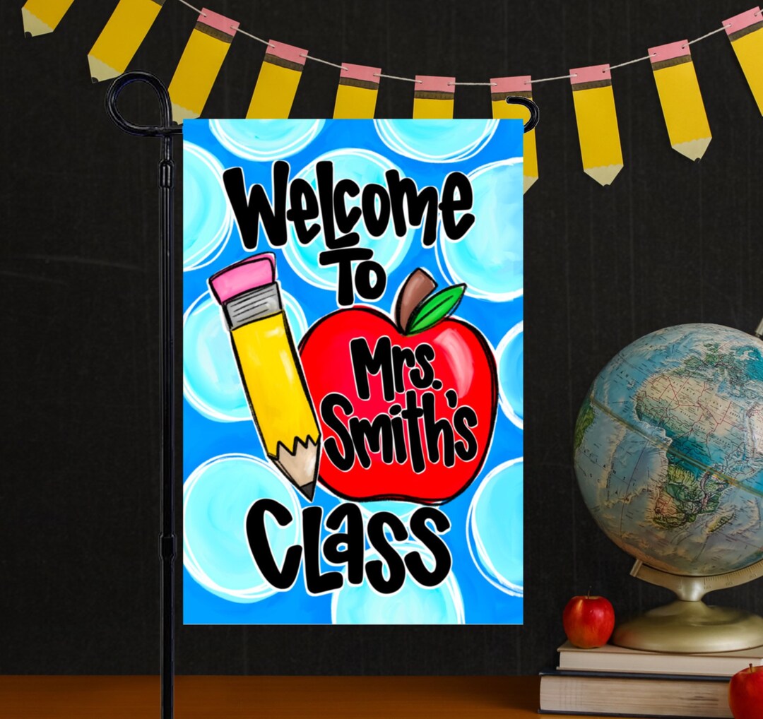 Custom Teacher Flag | Classroom Decor | Personalized Teacher Gift ...