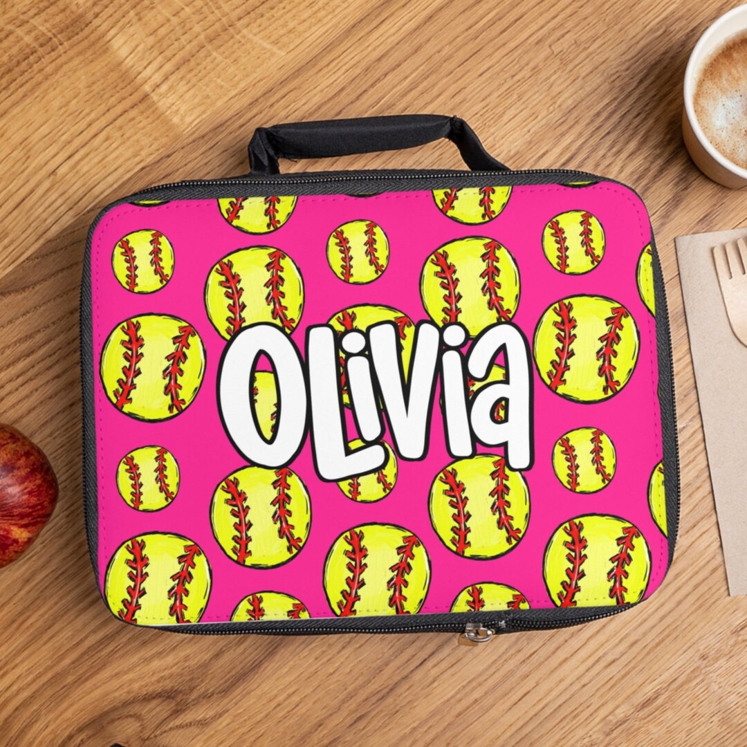 Personalized Softball Lunch Box | Custom Lunch Bag | Back to School ...