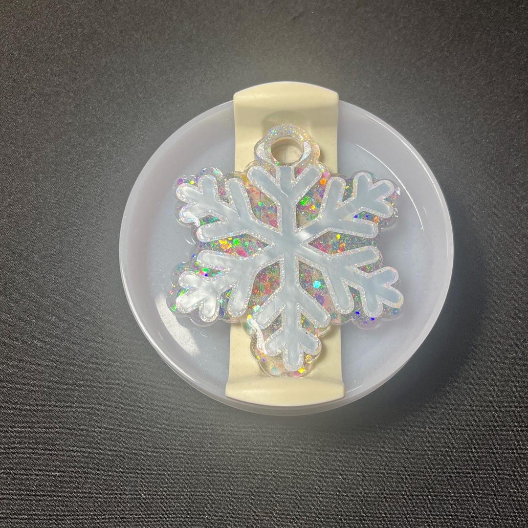 Snowflake Stanley Topper Tag, Winter Wonderland Tumbler Topper ...